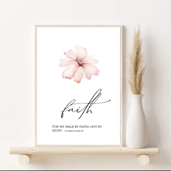 Imported | Wall Decor | 4pcs Grace Faith Love Blessings Wall Art ...